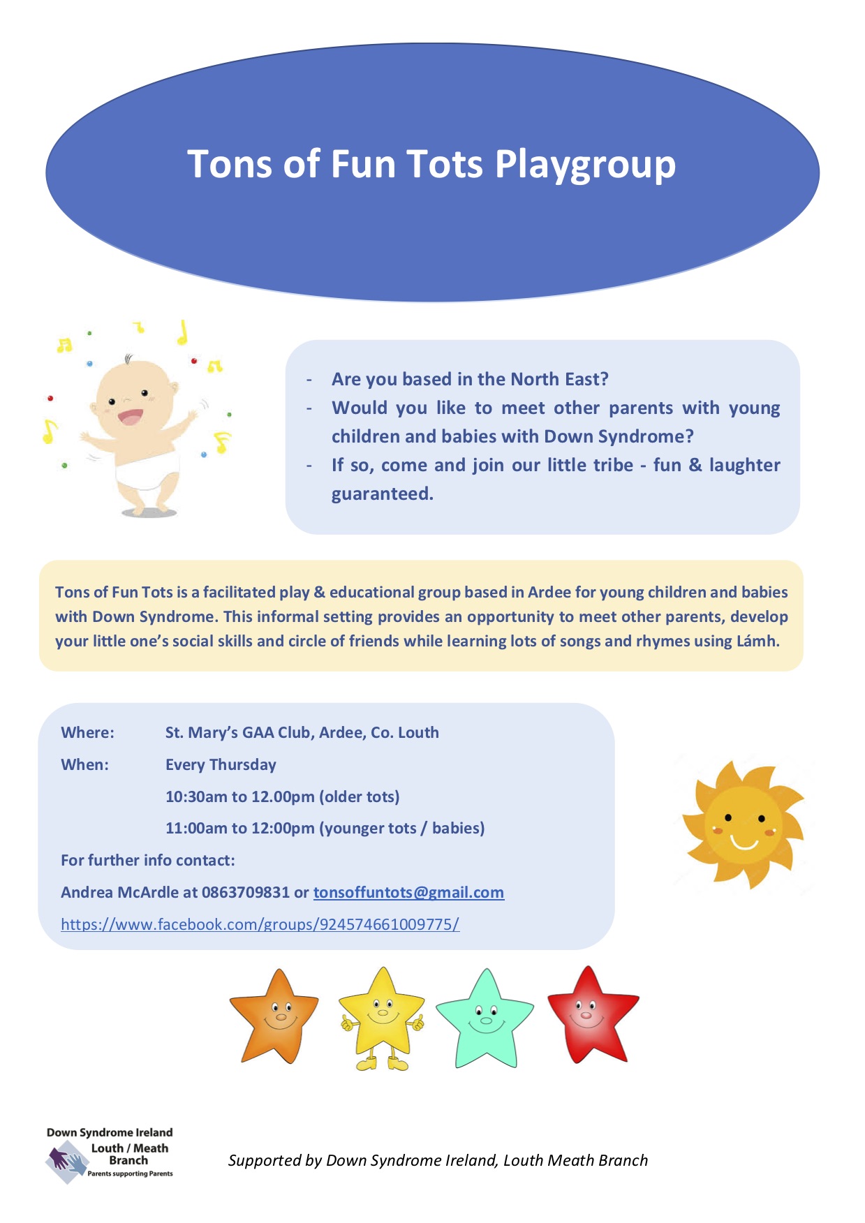 Tons of Fun Tots Playgroup – Down Syndrome Ireland – Louth / Meath Branch